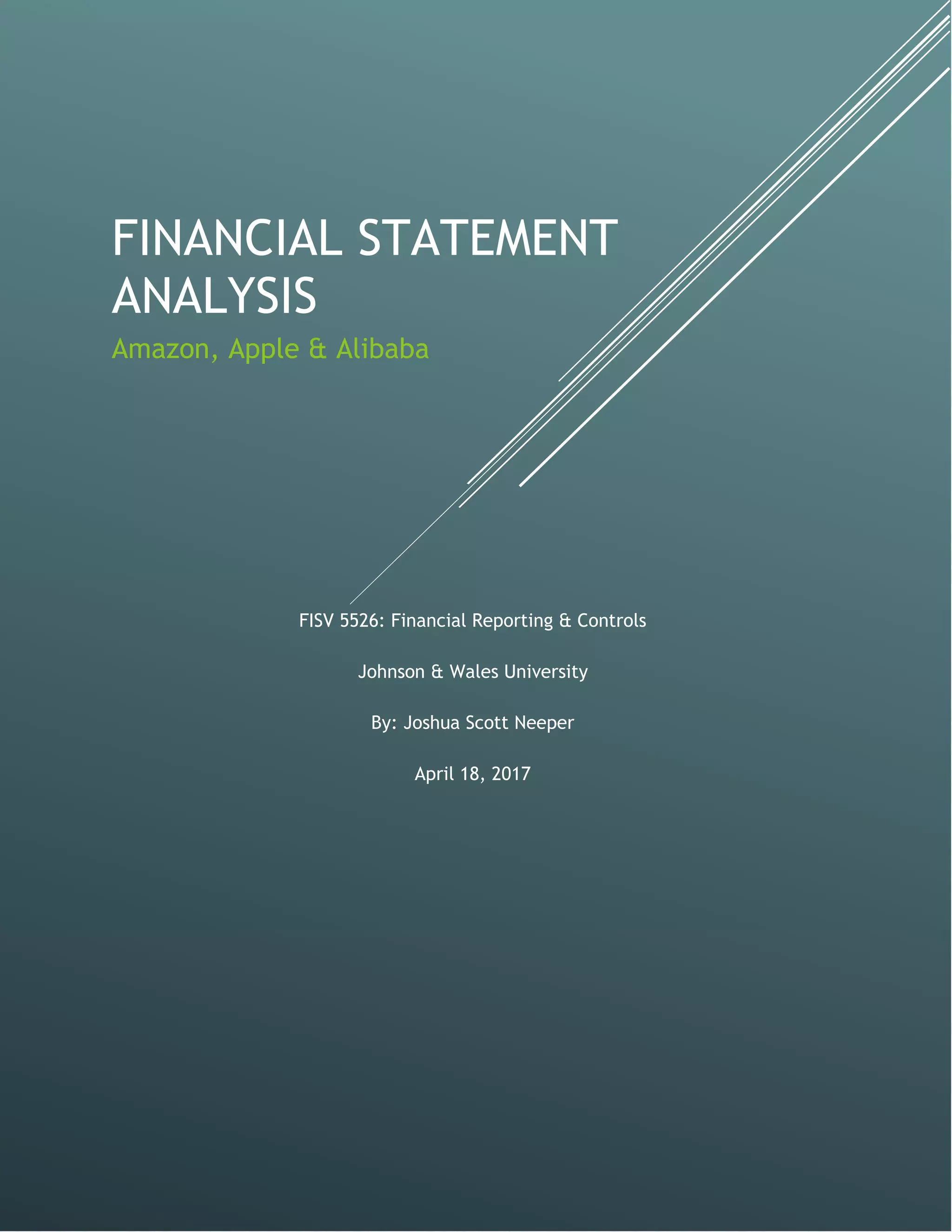 Final Project: Amazon Financial Statement Analysis | PDF