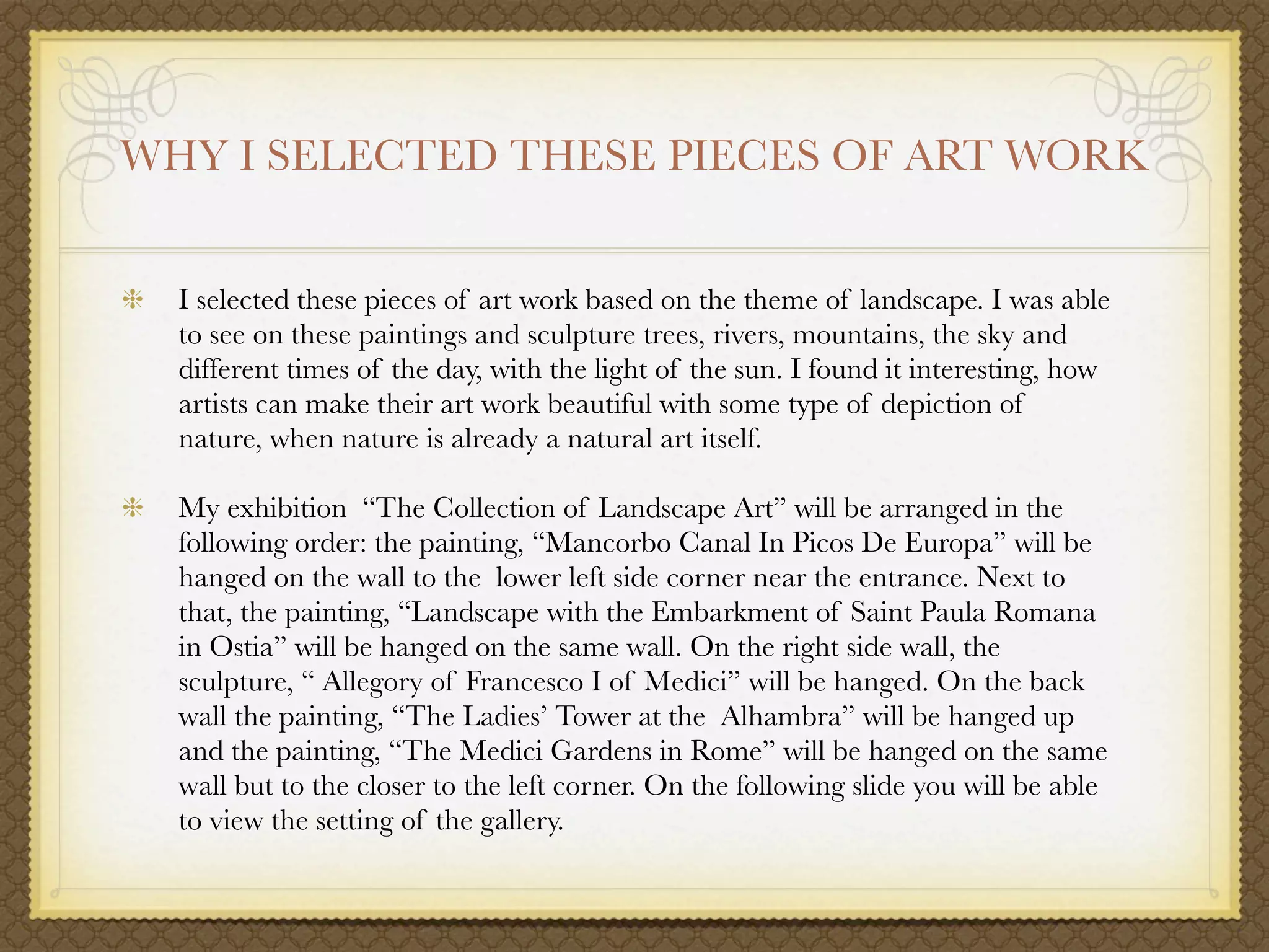 Final project art appreciation | KEY