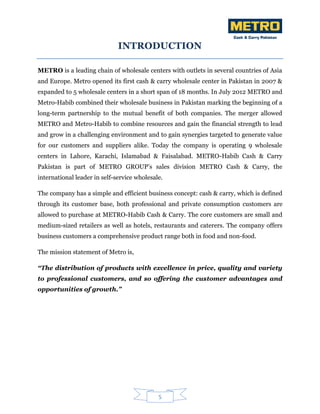 Metro - Cash & Carry Pakistan | DOCX