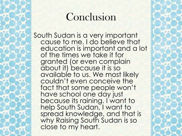 Final project raising south sudan - hannah risser | PPTX