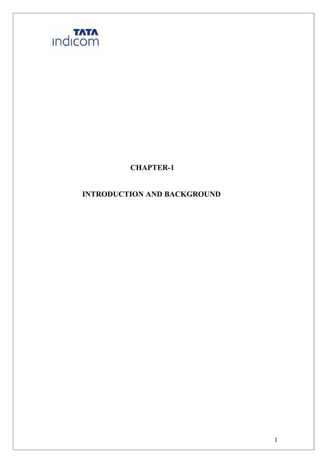 Final project tata indicom | PDF