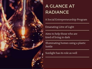 Radiance: Semester-long Project | PPT