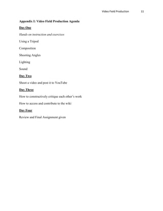 Video Field Production Training | PDF