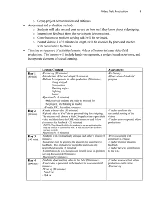 Video Field Production Training | PDF | Cameras and Camcorders ...