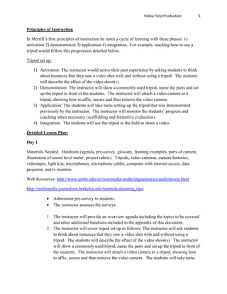 Video Field Production Training | PDF