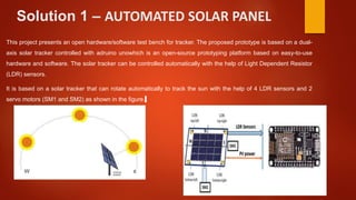 Fully Automated Solar panel with real time monitoring | PPTX