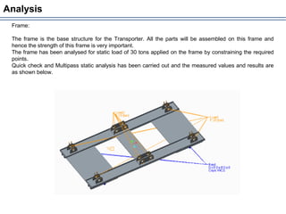 STRUCTURE DESIGN AND ANALYSIS OF HYDRAULIC TRANSPORTER FOR LIFTING AND ...