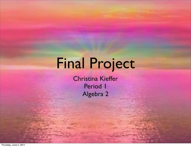 Final project algebra 2 | PDF