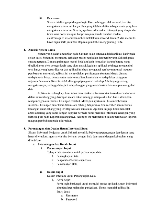 Final Project APSI : ANALISIS PERANCANGAN SISTEM INFORMASI PENJUALAN SUPERMARKET SAKINAH | PDF