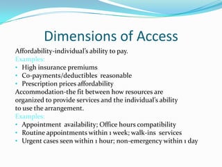 Access to Health Care | PPTX
