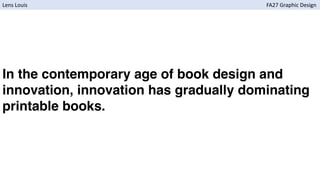 Final project book design | PPT