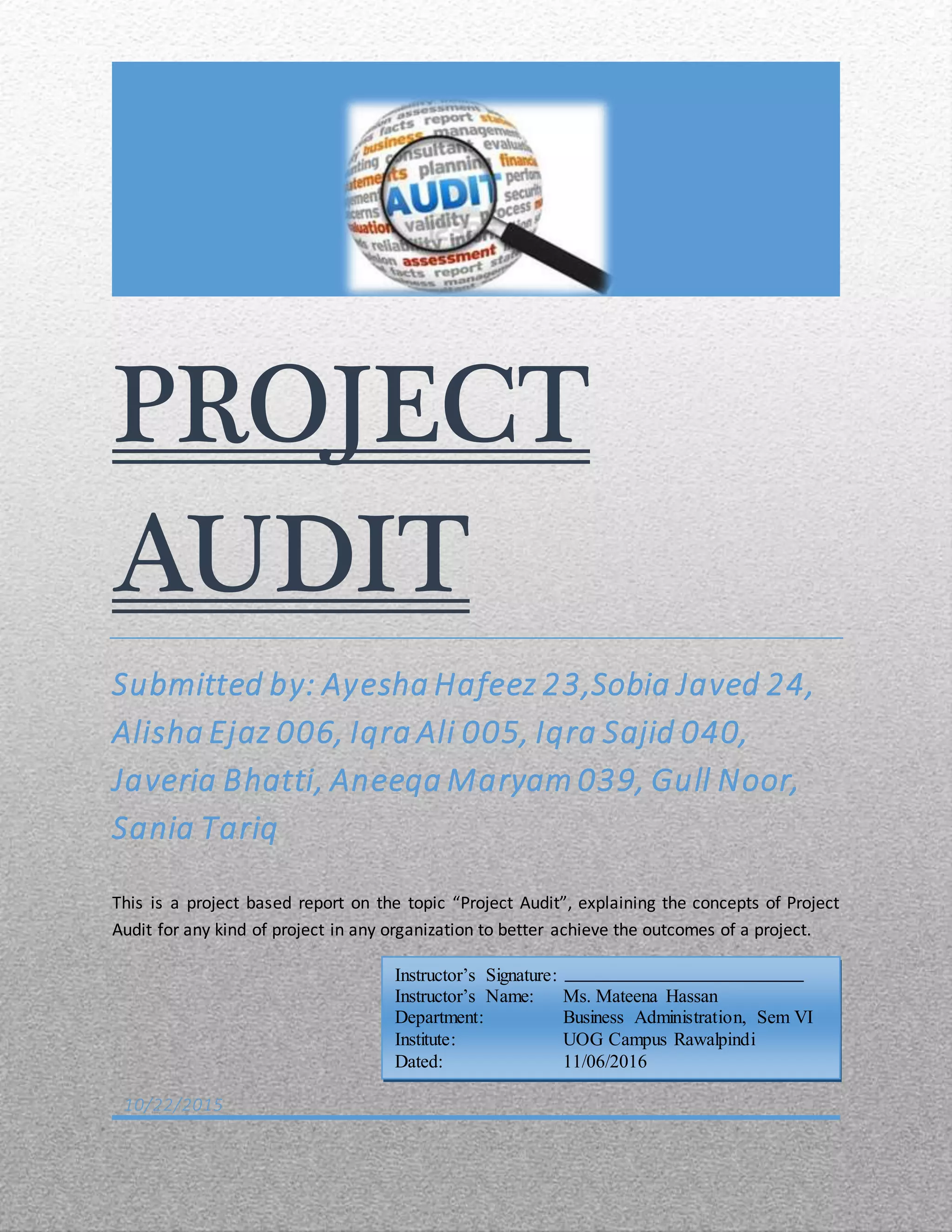 project of audit | DOCX