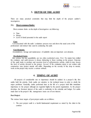 project of audit | DOCX | Business Accounting & Finance | Business