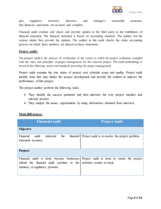 project of audit | DOCX