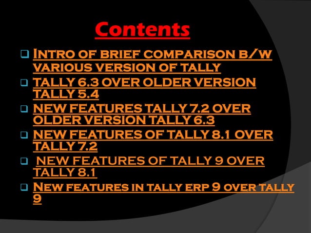 Final project comparison between various version of tally | PDF ...