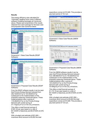 Energy Modelling comparison project | DOCX