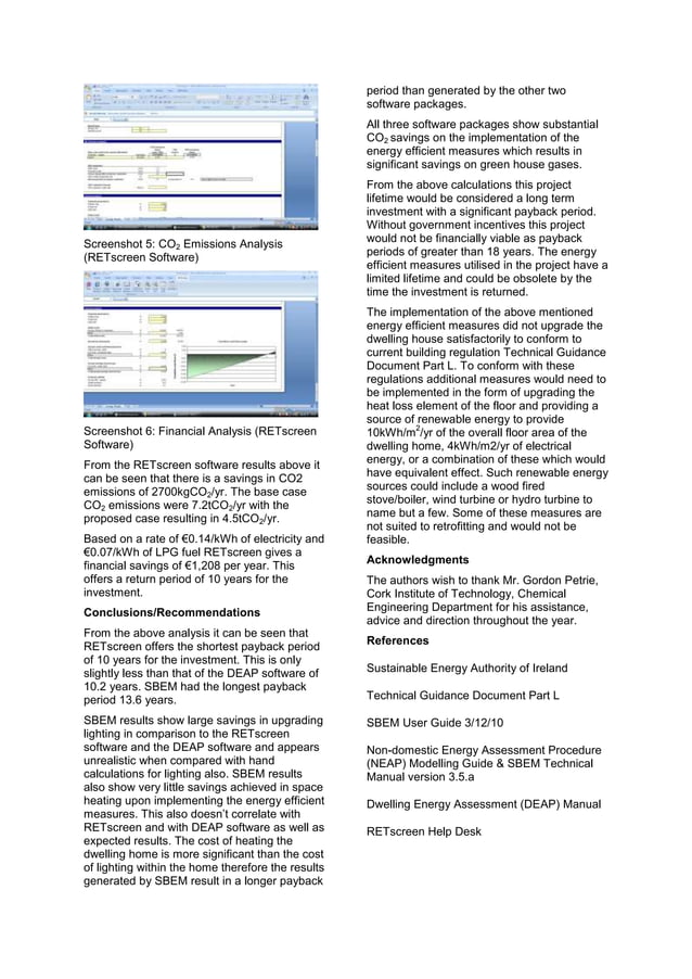Energy Modelling comparison project | DOCX