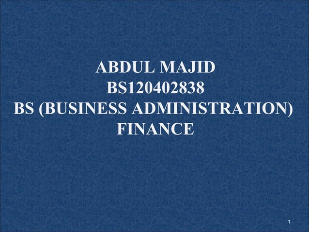 PPT BSBA Final project Finance | PPT