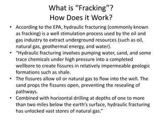Final project fracking example power point only fall 2013 1 | PPTX