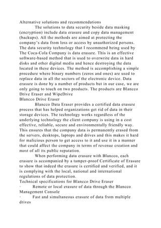 Final Project Implementing Data Masking the Coca-Co.docx