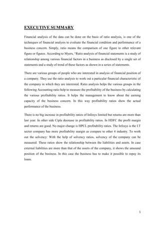 financial study of infosys BPO limited | PDF
