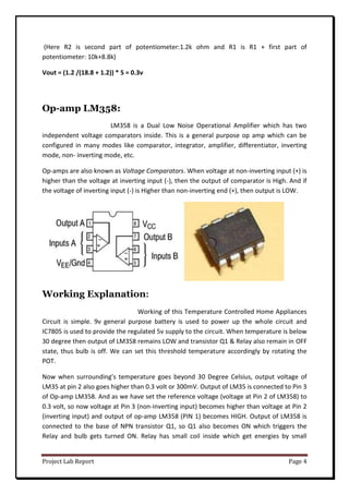 Automatic Temperature Controlled Switch | PDF | Home Appliances | Home ...