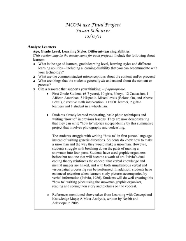 Photography Lesson Plan | DOCX