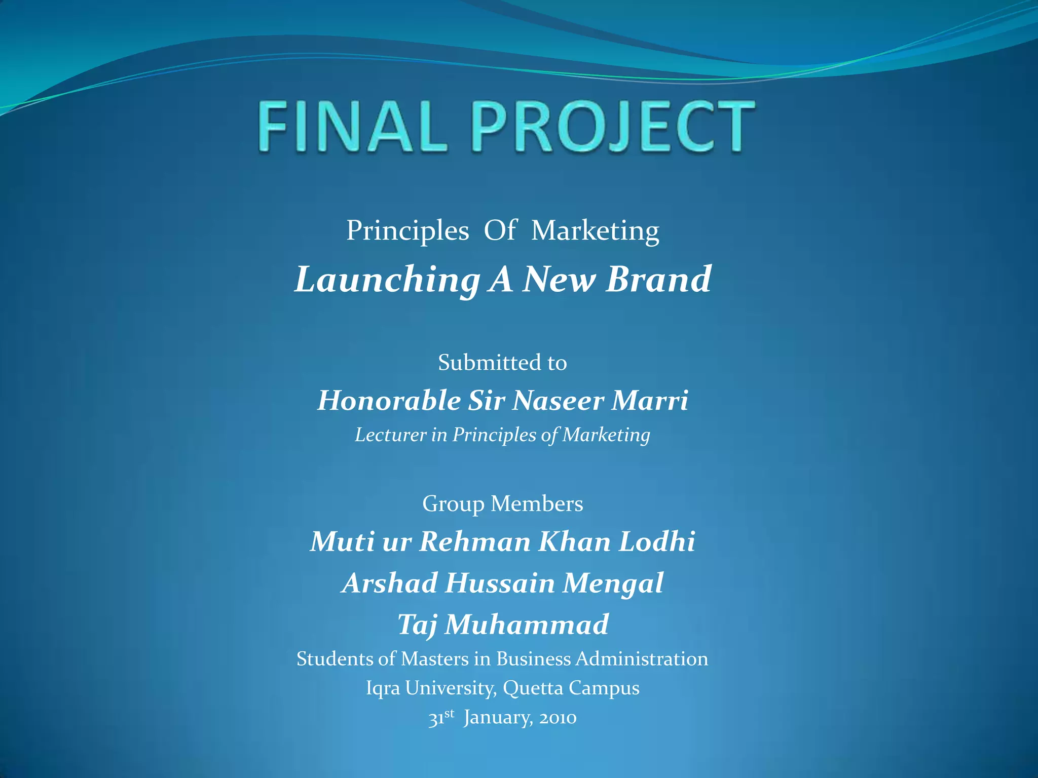 Final project marketing | PPT