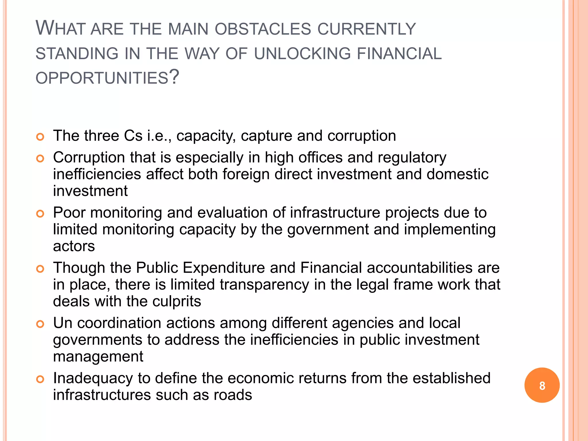 Final project, mbatuusa christine, MOOC : Financing for Development: Unlocking invetment ...