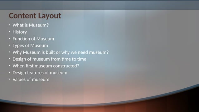 FINAL PROJECT MUSEUM RESEARCH. with types and other design ...