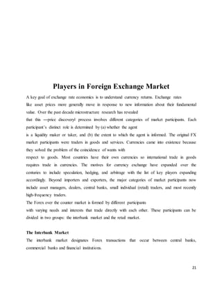 project of foreign exchange market | DOCX