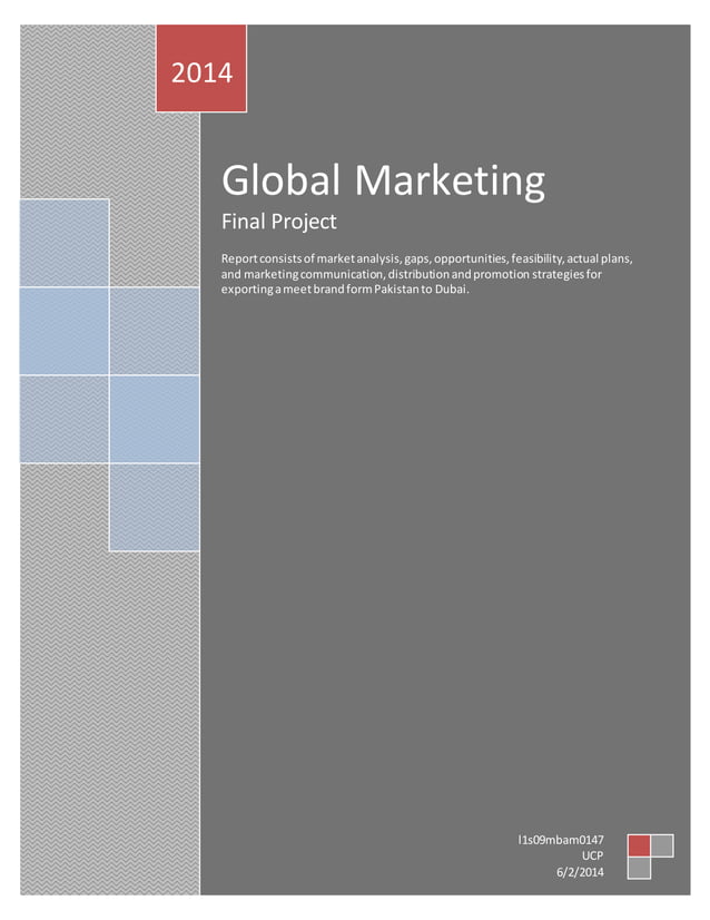Global marketing project | DOCX