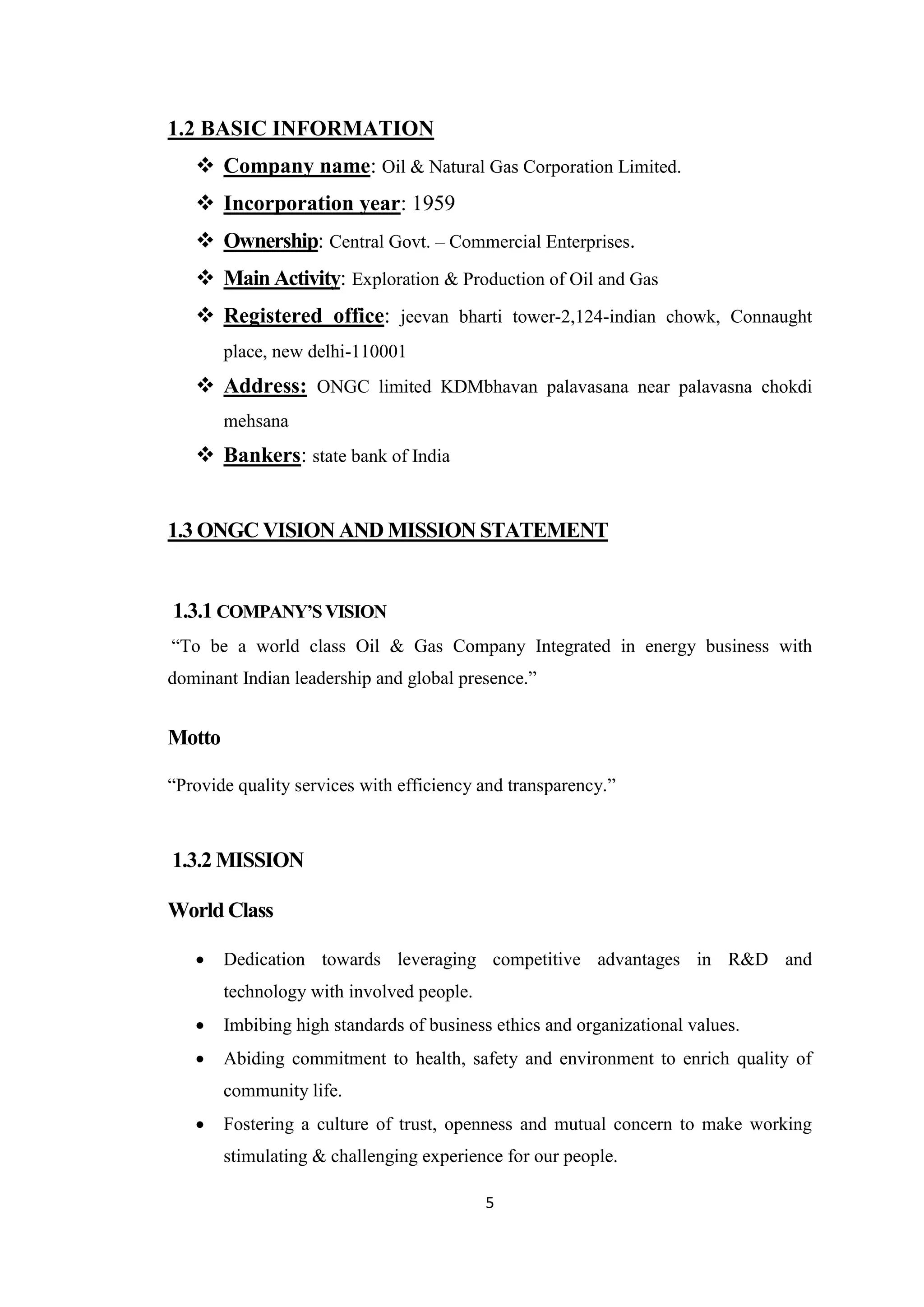 financial analysis of ongc Final project | PDF