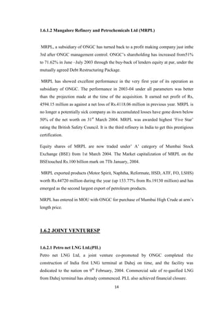 financial analysis of ongc Final project | PDF