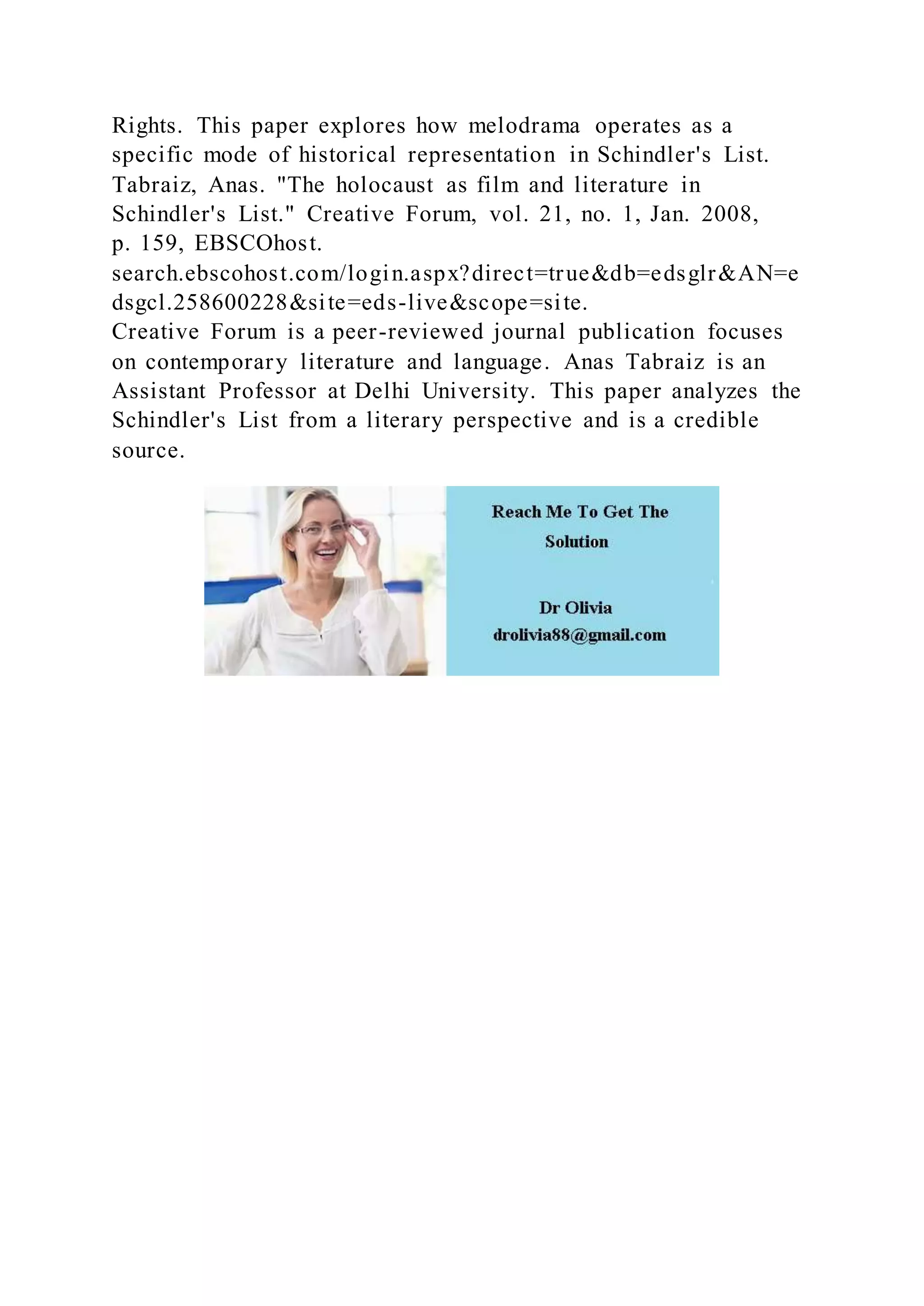 Final Project Part 2Cinematic Analysis of Schindler’s ListAlph | DOCX