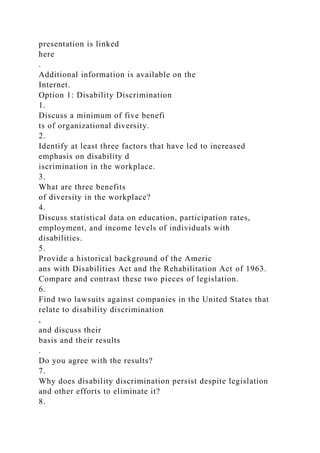 Final ProjectPowerPoint PresentationThis assignment provides an .docx