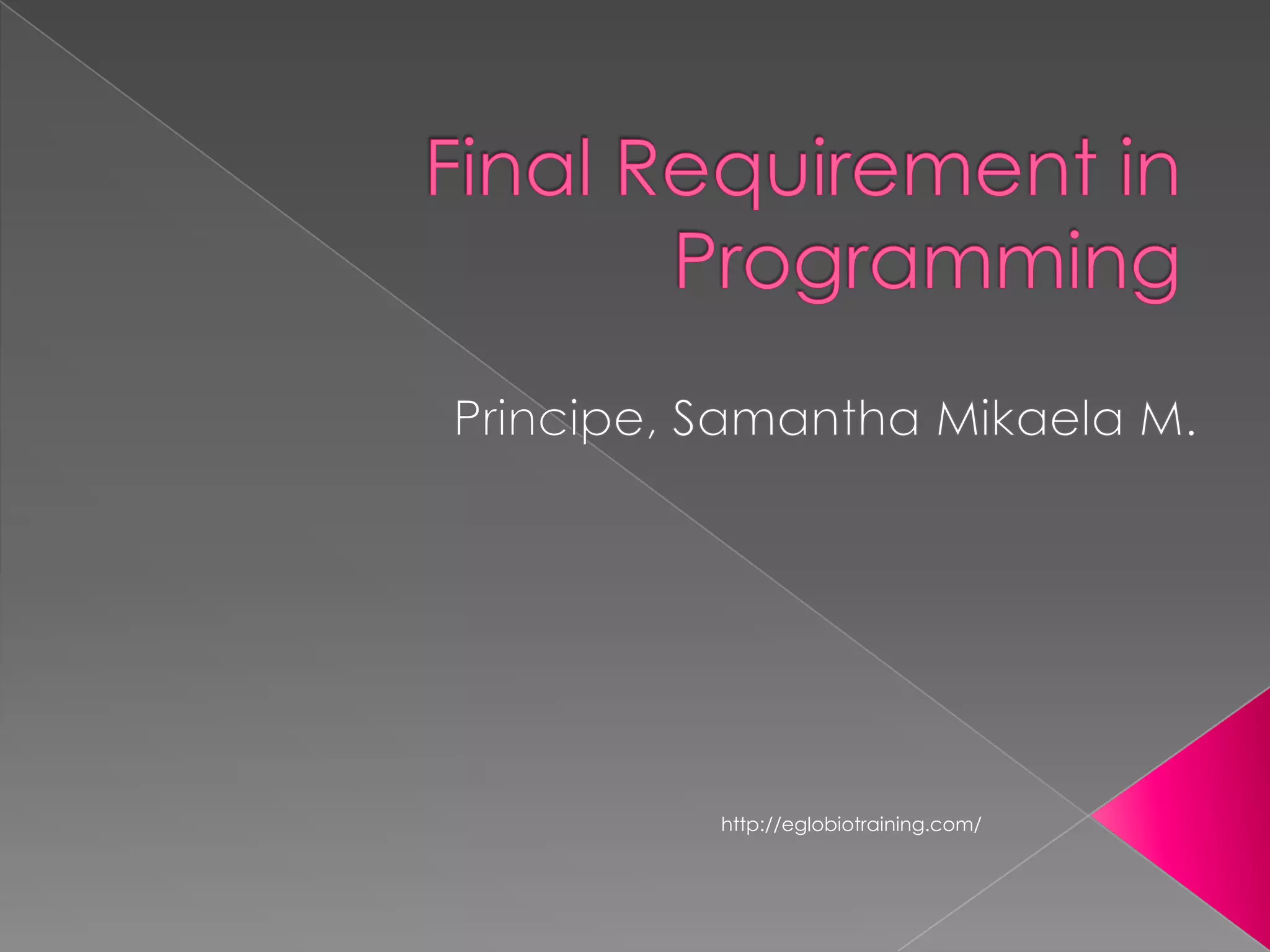 Final project powerpoint template (fndprg) (1) | PPTX