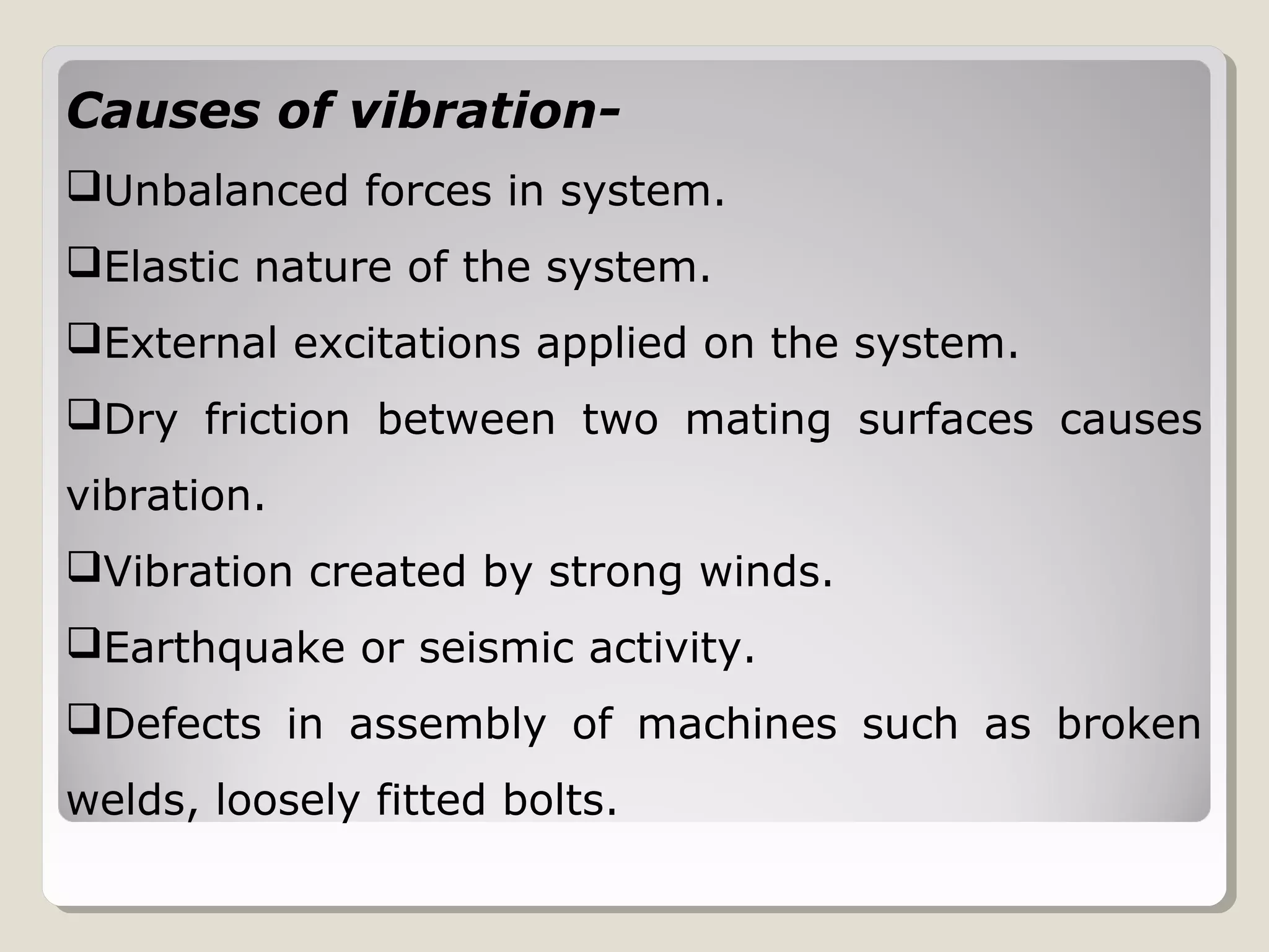 Design of Tuned Mass Vibration Absorber - Case Stude | PPT