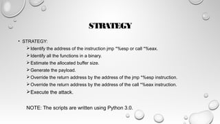 Automate Payload Generation for a Given Binary and Perform Attack | PPT