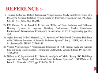 Base Isolation of Building Frames- Experimental Study Using Shake Table. | PPT