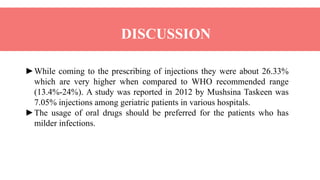 Assessment of drug utilization and rational drug use on WHO indication ...