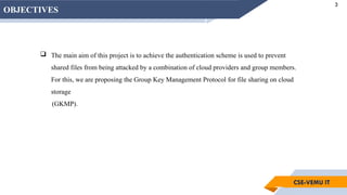 Secure Sharing: Group Key Management for Cloud Storage Files | PPT
