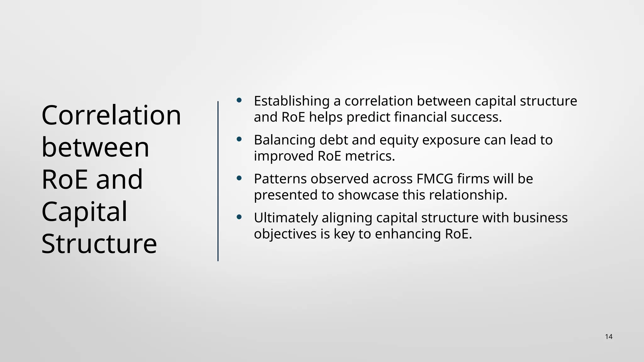 Final Project powerpoint fmcg roe vs capital structure | PPTX