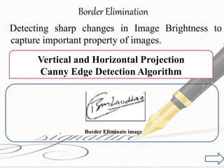 Fraud Detection Using Signature Recognition | PPTX