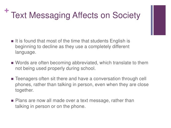 Negative Effects Of Text Messages And Social Media