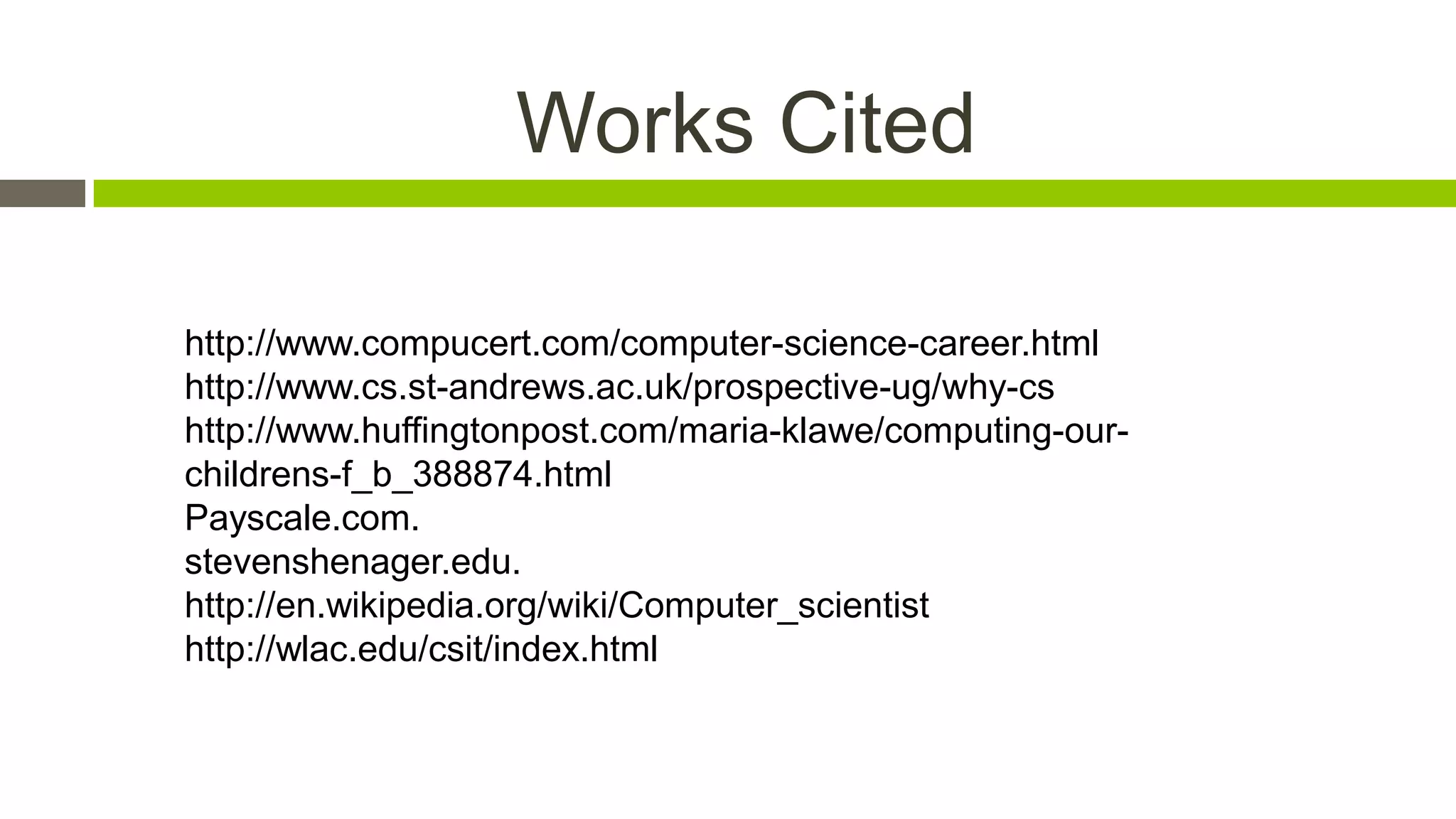 Computer Science | PPTX | Computing | Technology & Computing