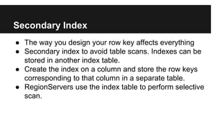 HBase Secondary Indexing | PPTX