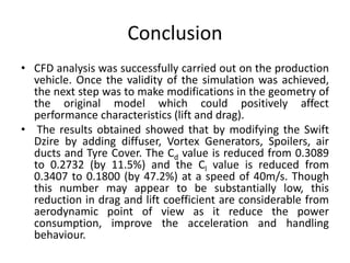 DESIGN AND AERODYNAMIC ANALYSIS OF A CAR FOR REDUCING DRAG FORCE and ...