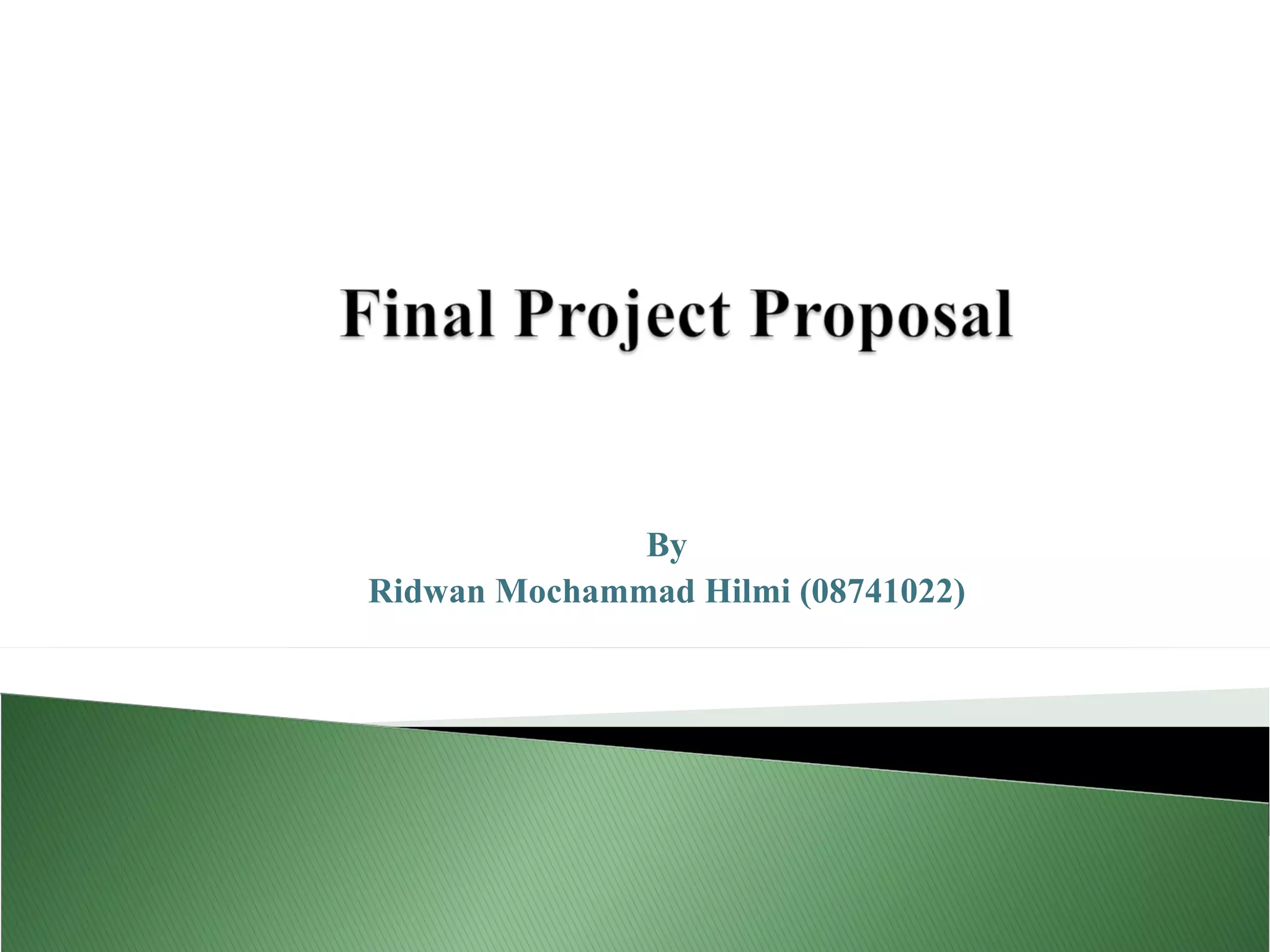 Final project proposal | PPT