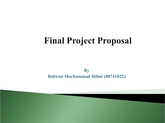 Final project proposal | PPT
